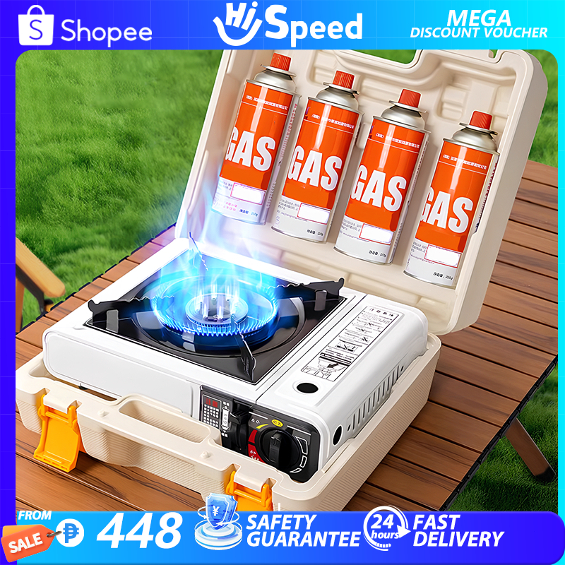 2 IN 1 gas stove with case portable butane gas stove outdoor camping ...