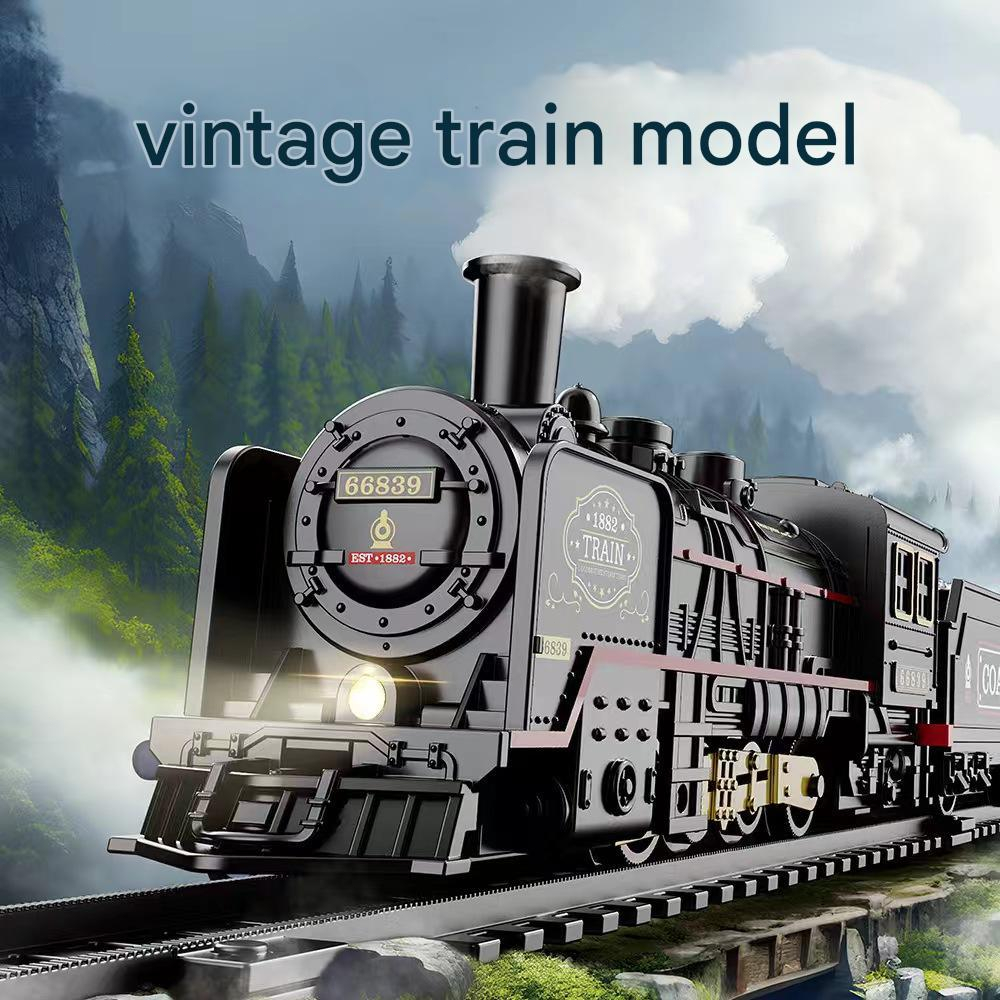 Retro train Electric rail train Simulation train Steam train toy ...