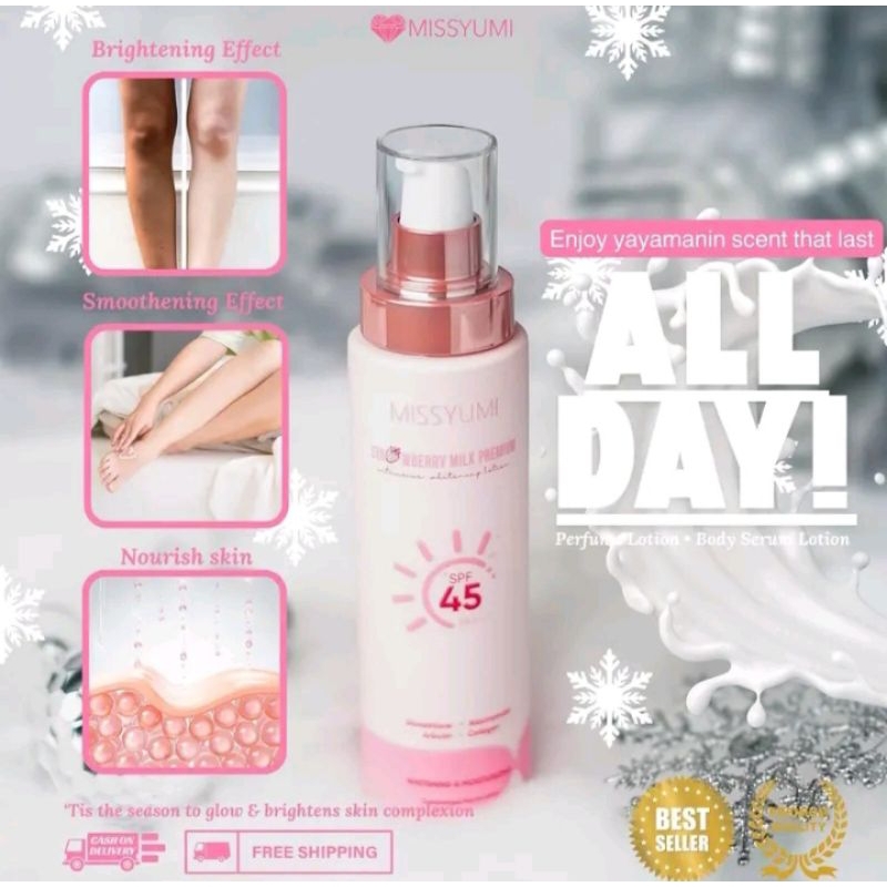 MISS YUMI Strawberry Milk Whitening Serum Lotion 250ml | Shopee Philippines