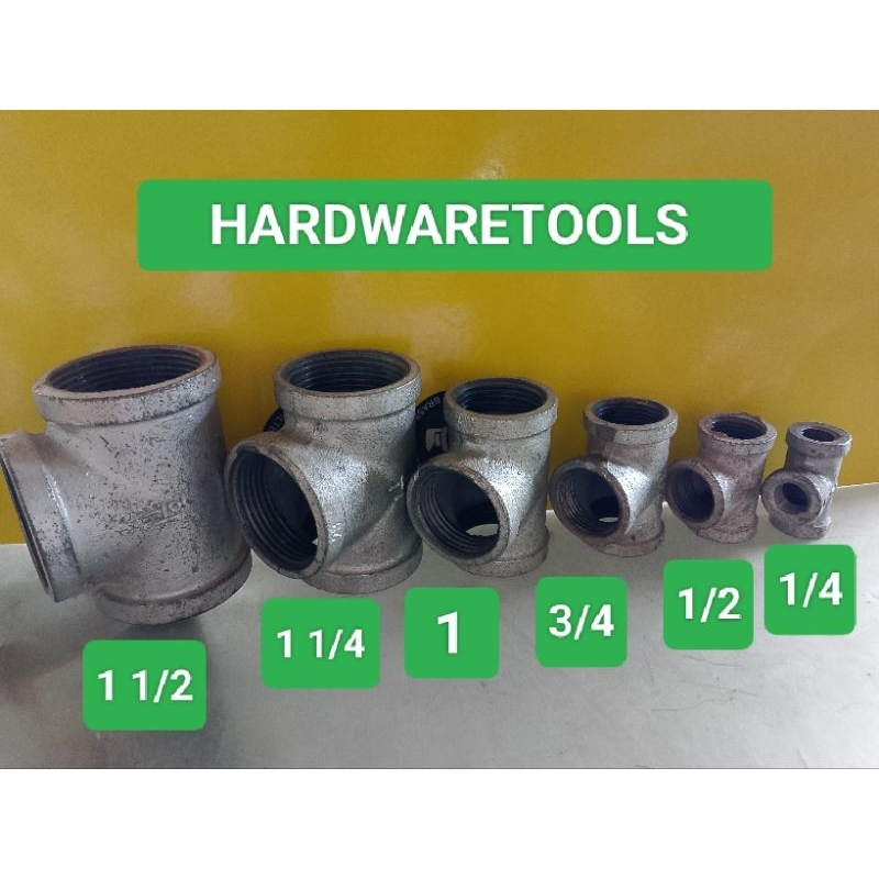 GI Tee 1 1/2" 1 1/4" 1" 3/4" 1/2" 1/4" | Shopee Philippines