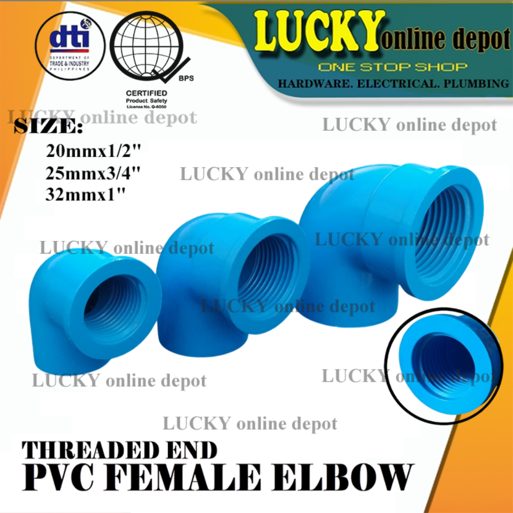 BLUE PVC FEMALE ELBOW PIPE FITTINGS | Shopee Philippines