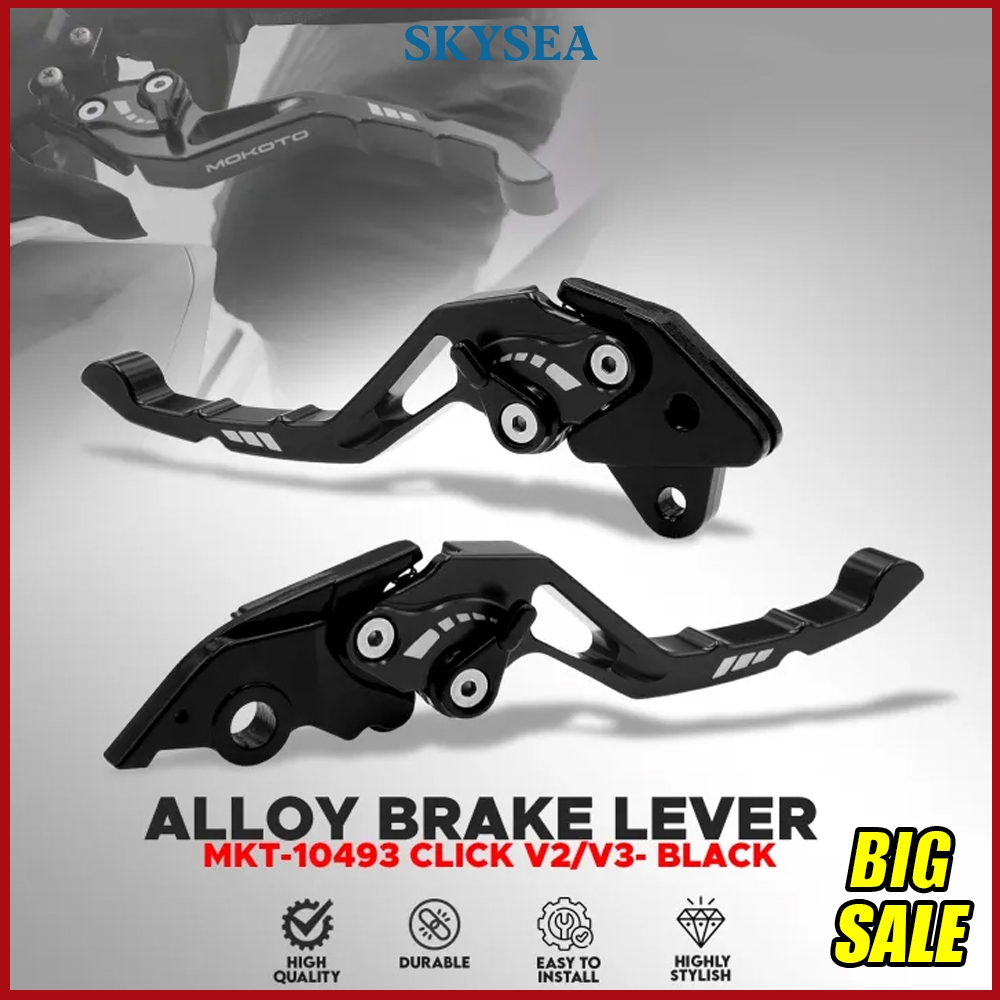 CLICK V2 / CLICK V3 COMBI CNC ALLOY BRAKE LEVER SET FOR HONDA CLICK V2 ...