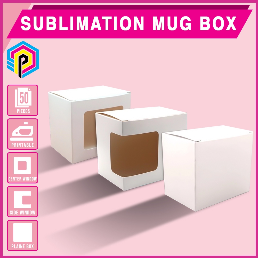 Yasen 50pcs Mug Box Sublimation Printable Box White | Full Plain Box ...