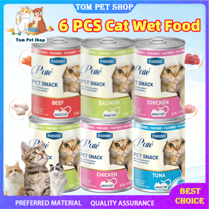6Pcs Canned Cat Wet Food 430g Cat Mousse Canned Cat Snack Nutritious ...