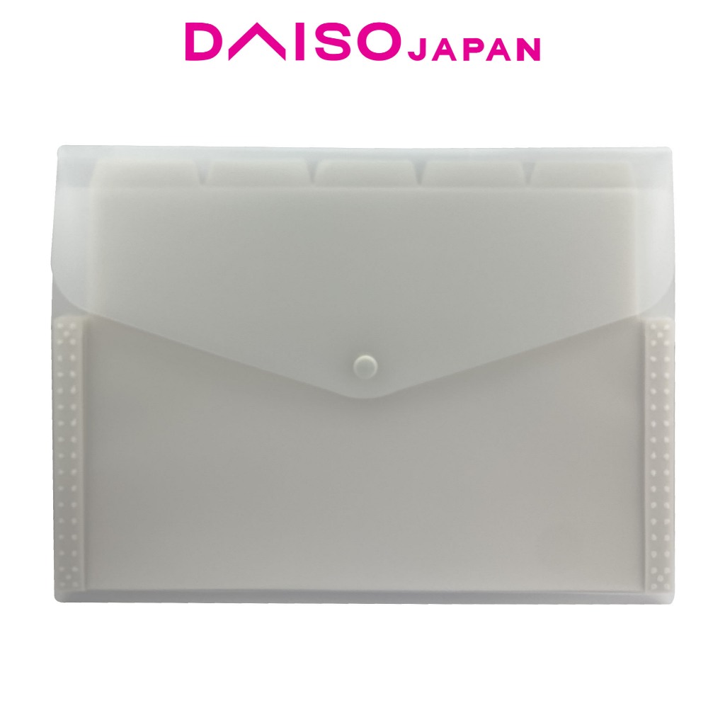 Daiso Clear A4 Document Case with Partitions (6 pockets) | Shopee ...