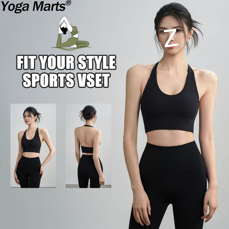 Women Yoga Vest Hanging Neck Fitness Sports Bra Backless Push-Up Yoga ...