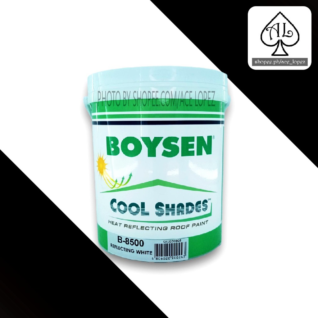 Boysen Roof Paint Waterbased Cool Shade B-8500 White als21207 | Shopee ...