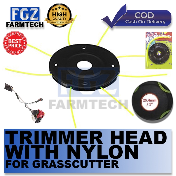 BRUSH CUTTER GRASS CUTTER TRIMMER HEAD LINE BLACK CUTTER WITH NYLON ...