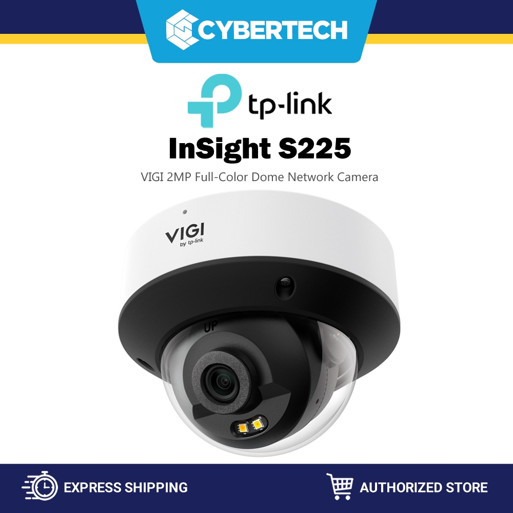 Cybertech Tp-Link InSight S225 VIGI 2MP Full-Color Dome Network Camera ...