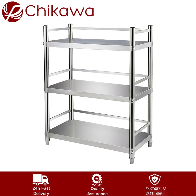 stainless steel 3 layer kitchen rack, kitchen organizer storage rack ...