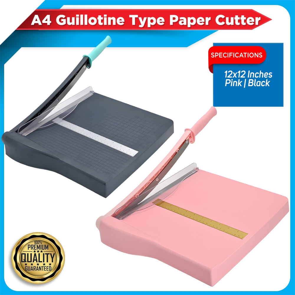 A4 Guillotine Type Paper Cutter Black | Pink | Shopee Philippines