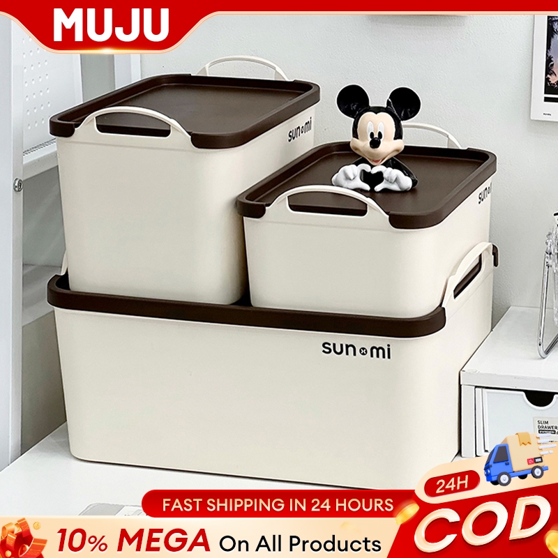 MUJU Sundries Clothes Toys Storage Box Home Stackable Organizer ...