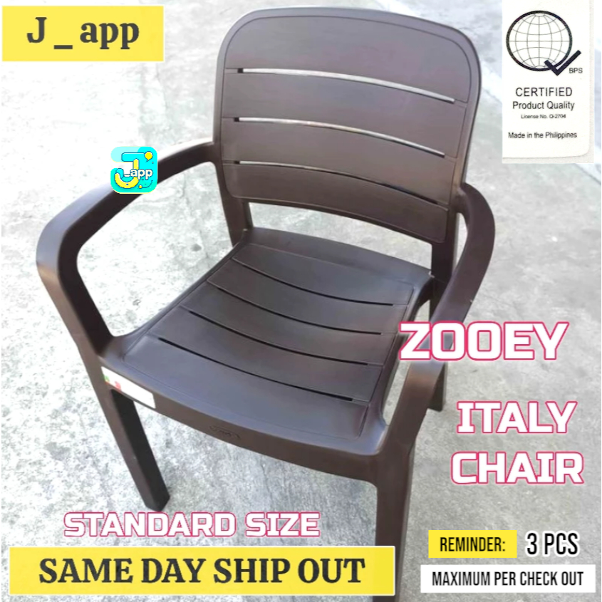 Monobloc ZOOEY ITALY CHAIR Adult chair heavy Duty Rattan Chair (#877 ...