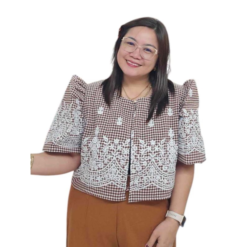 plus size modern filipiñana bolero eyelet senepa fabric xl upto xxxl ...