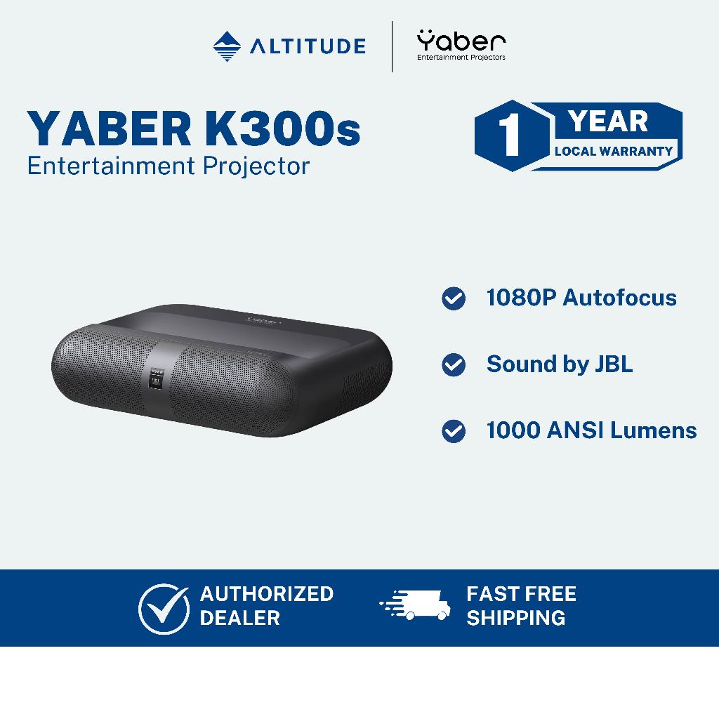 Yaber Entertainment Projector K300s 1000-Lumen Full HD Ultra Short-Throw Laser | Shopee Philippines