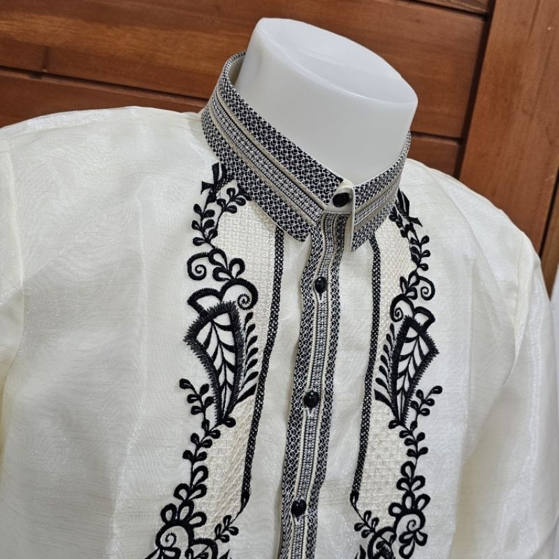 MODERN BARONG NEW DESIGN BLACK EMBROIDERY | Shopee Philippines