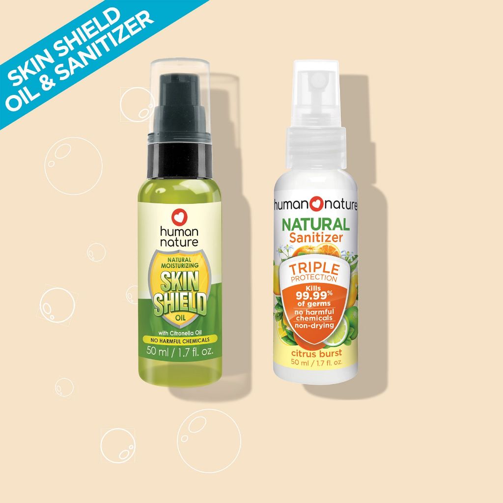 Human Nature Skin Shield Oil & Sanitizer Bundle | Shopee Philippines