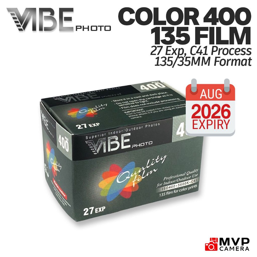 VIBE Color Negative Film 135 35mm Format Max 400 C41 Process 27 ...