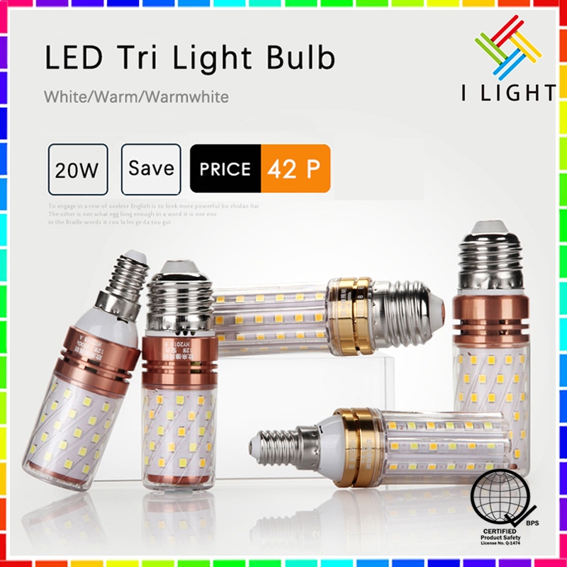 Led Tri Color Light Corn Bulbs Lamp 20W E27 led bulb From Home Office ...