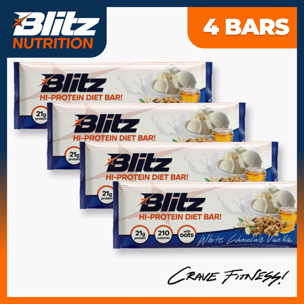 [4-Bar Bundle] Blitz Classic Vanilla High Protein Diet Bar - Protein ...