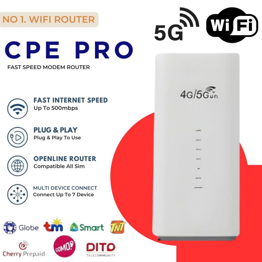 WiFi Router Sim Card Modem 𝟒𝐆/𝟓𝐆 𝐂𝐏𝐄 𝐏𝐑𝐎 LTE Open line Cat12 Up To 600Mbps 2.4G AC1200 WIFI ...
