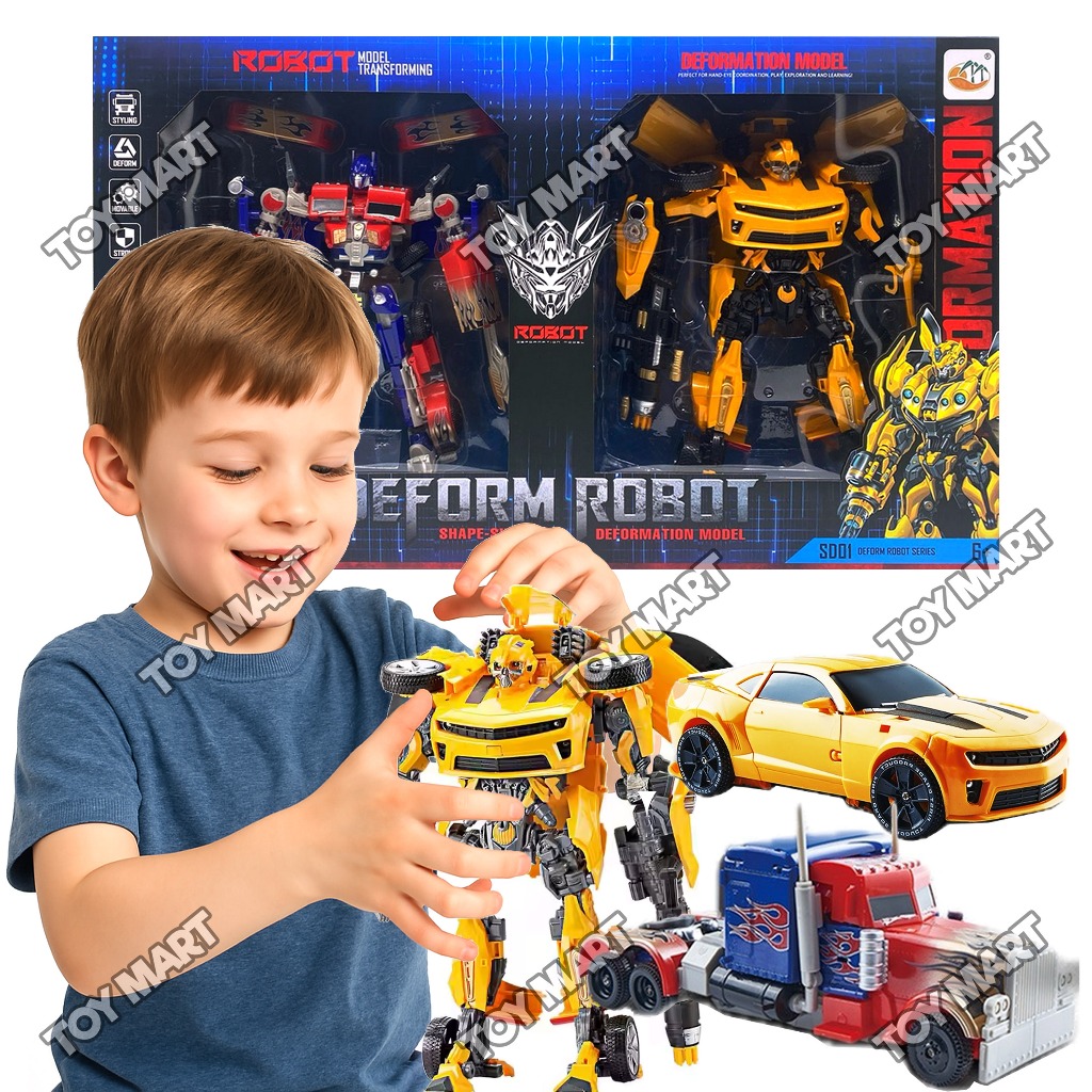 Big Transformers 2 in 1 Action Figure Deformation Robot for Children ...