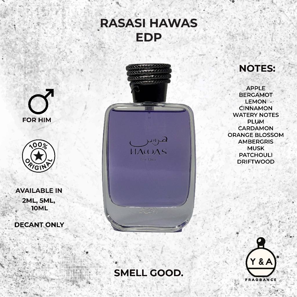 (DECANT) Rasasi Hawas EDP (2ml,5ml,10ml) | Shopee Philippines