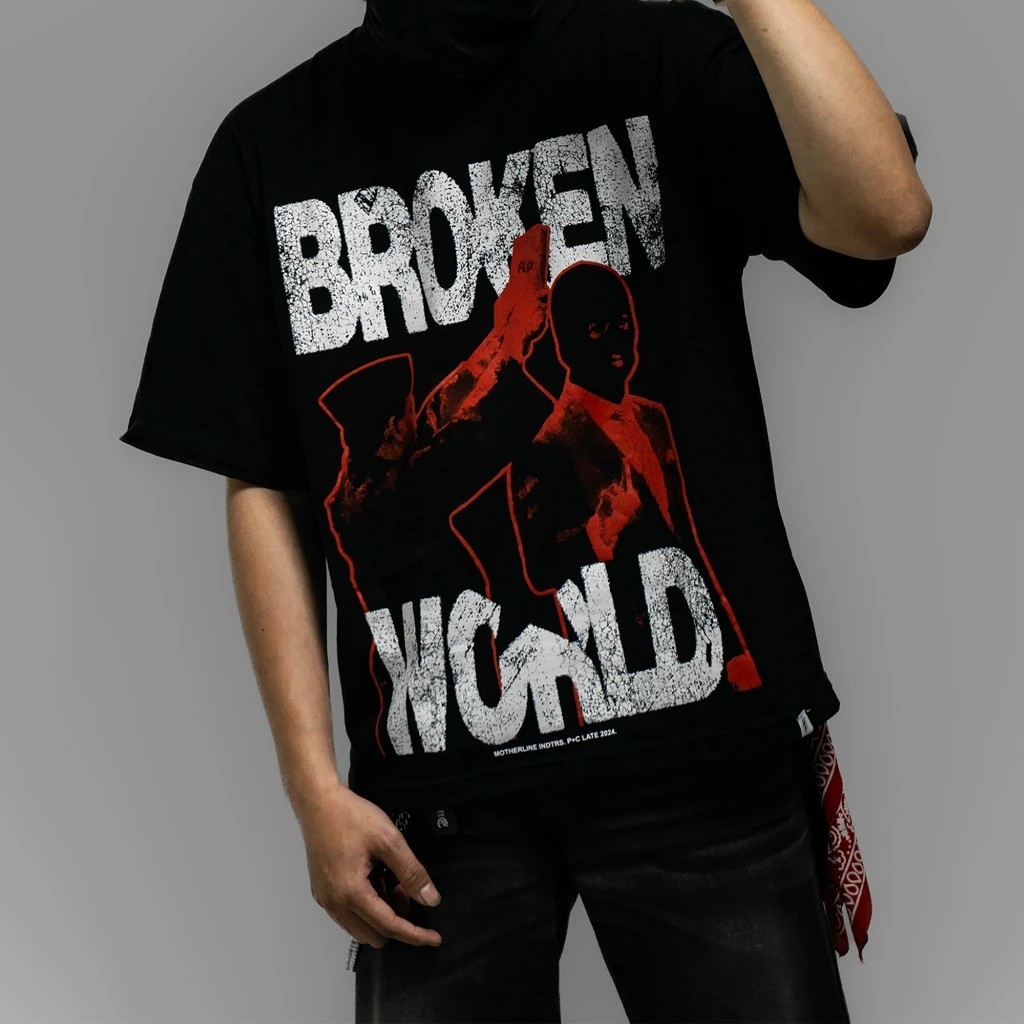 Motherline Boxy Oversized Tee Cotton Combed Black | Shopee Philippines