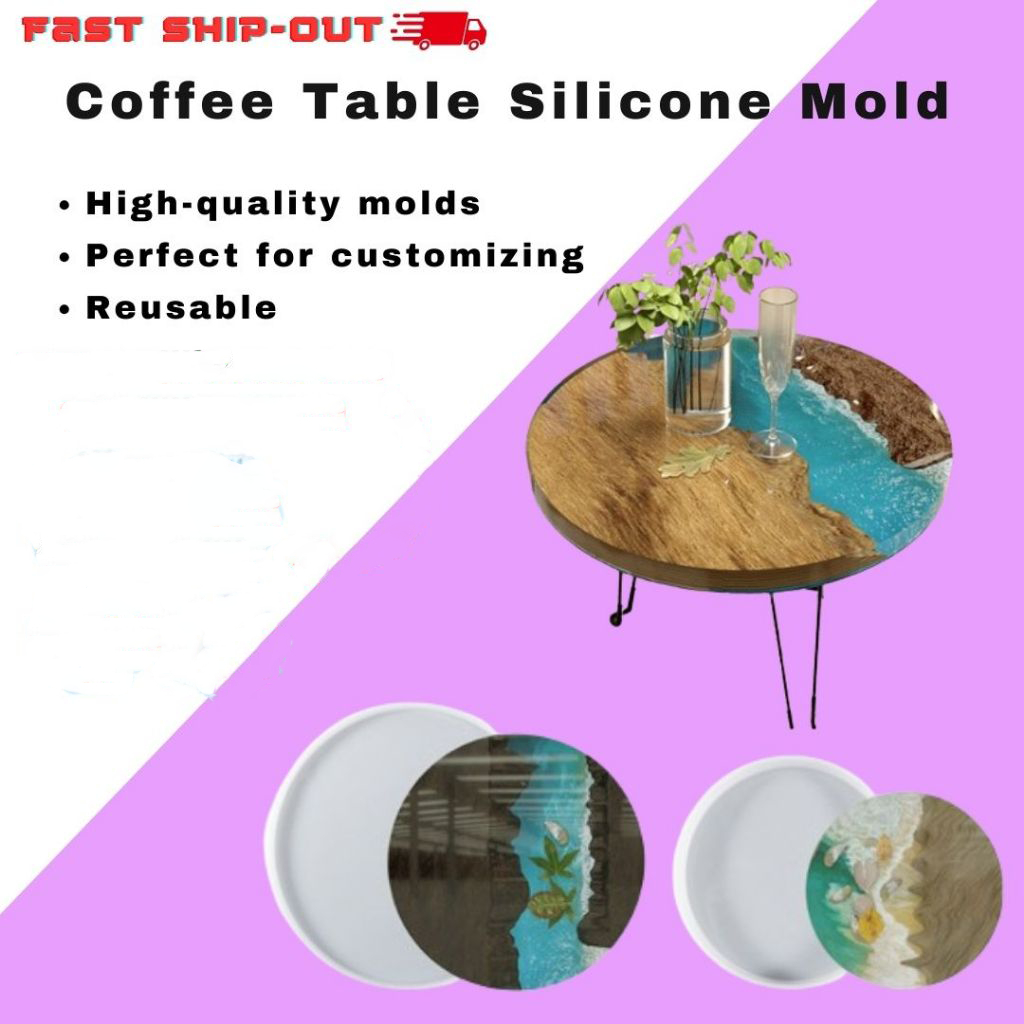Exquisite coffee afternoon tea table silicone mold matching resin ...