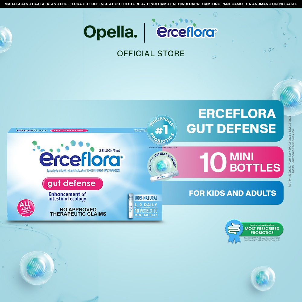 Erceflora Gut Defense Probiotic Supplement 10 Mini Bottles x 5ml - For ...