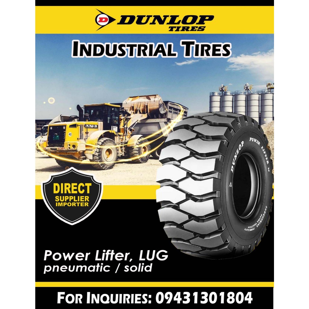 Dunlop - Industrial Tires - Power Lifter LUG Pneumatic Solid Tires ...