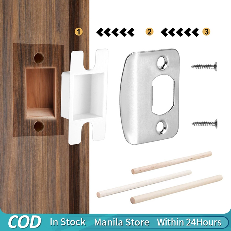 1 Set Door Latch Restorer Strike Plate Universal Security Door Lock ...