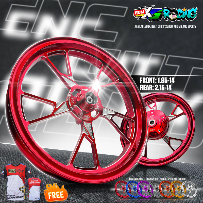 Bom Rangsit 1YC G-Racing Motorcycle Parts CNC Mags For CLICK 125/150 ...