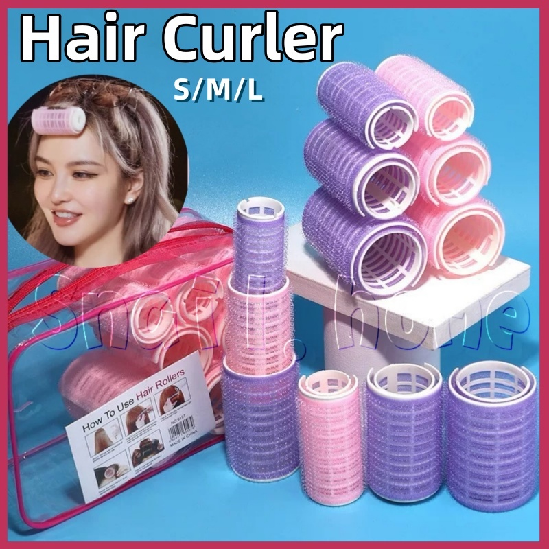 Fixable Air Bangs Clip Curling Tube Magic Hair Curling Bangs Velcro Curl Hair Curlers DIY Hair ...