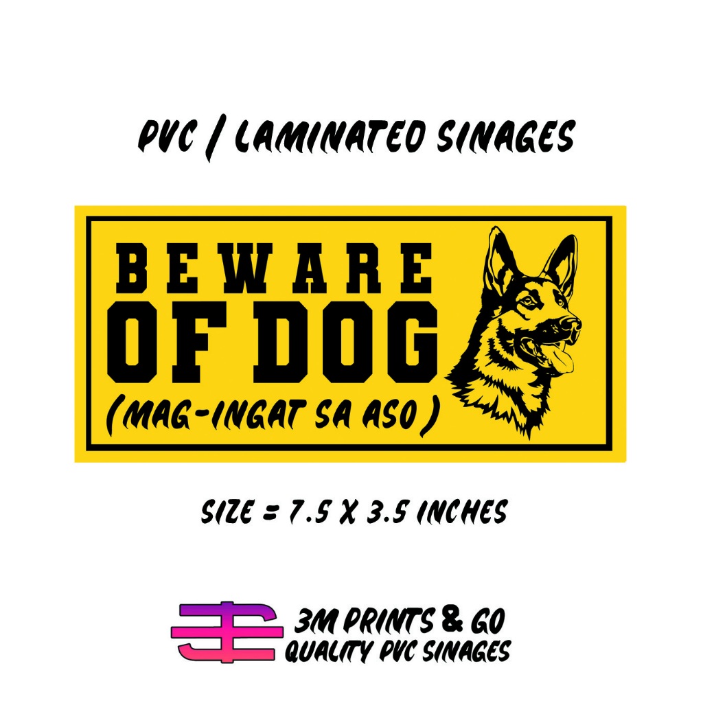 Beware of Dog Mag ingat sa Aso PVC Signages | Shopee Philippines