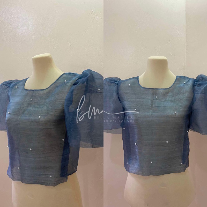 Modern Filipiniana Kimona | Plain and with Pearl | Shopee Philippines