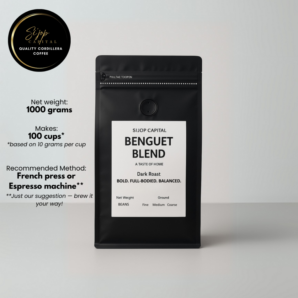 Benguet Blend: 1kg Premium Coffee Beans, FREE Grinding, Dark Roast ...