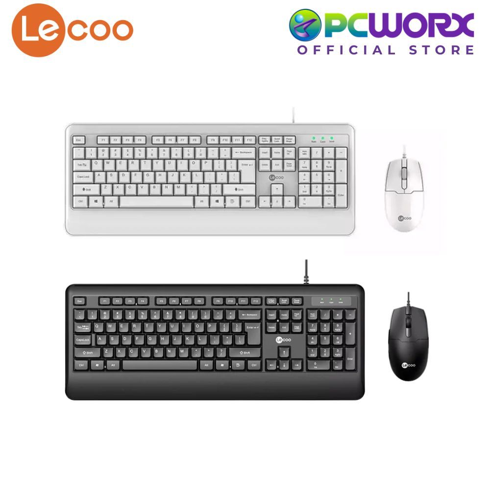 LECOO CM104 Combo Wired Keyboard & Mouse 104 keys | 1200 DPI | Keyboard ...