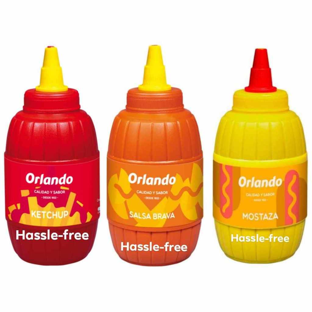 ORLANDO SALSA BRAVA BARREL/MUSTARD BARREL/KETCHUP BARREL (300G) MADE IN ...