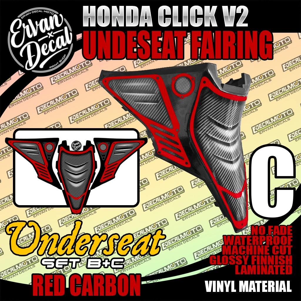 HONDA CLICK V2 UNDERSEAT ENGINE COVER STICKER VINY DECAL EDECALMOTO ...