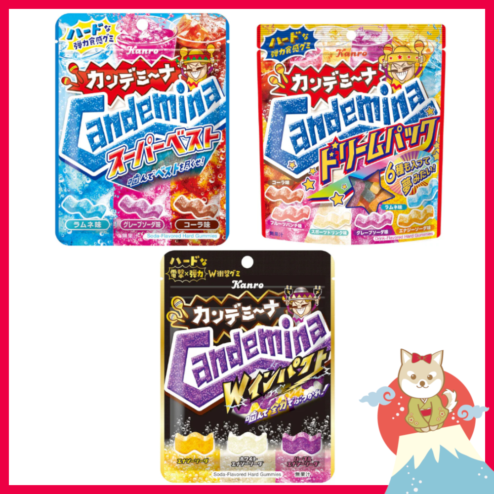 KANRO Candemina Hard Gummy Japanese Snacks / Ramune / Grape Soda / Coke【Delivery from Japan ...