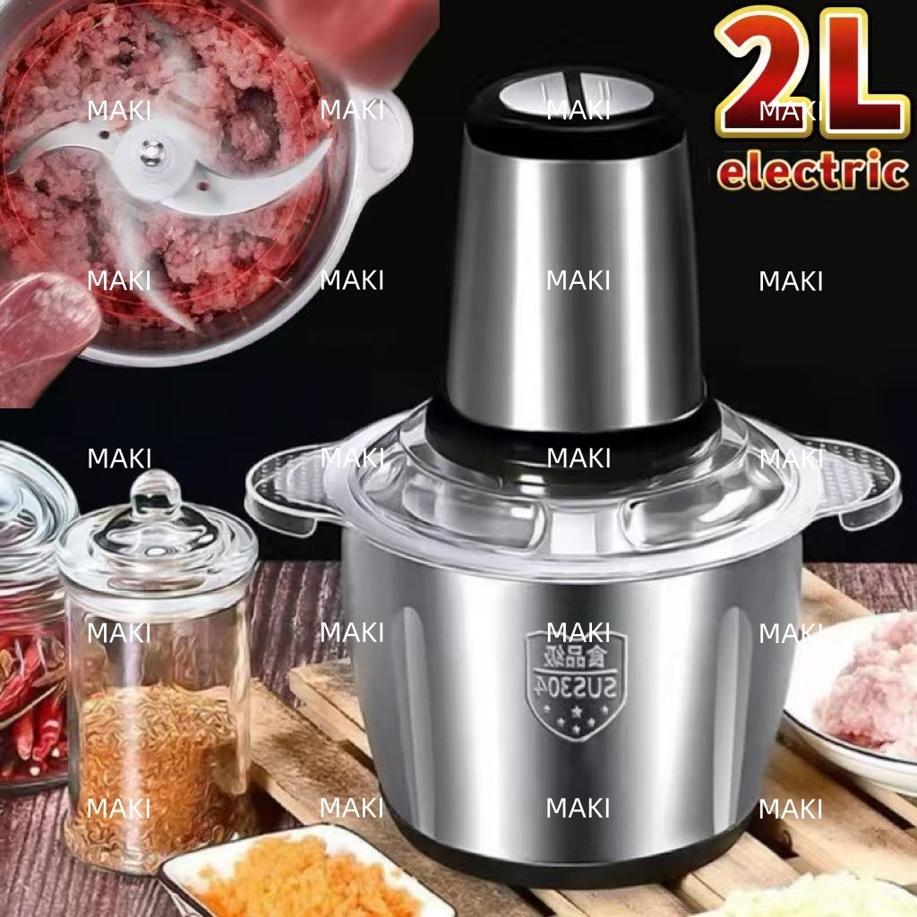 Multi-Purpose 2L Electric Chopper - Stainless Steel, BPA-Free for Baby ...