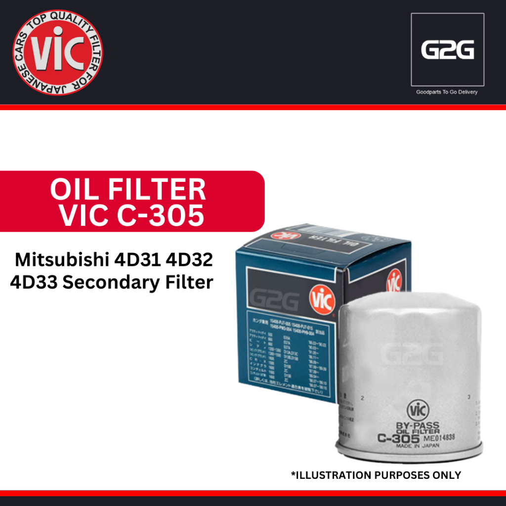 Oil Filter Vic C-305 Mitsubishi 4D31 4D32 4D33 Secondary Filter ...