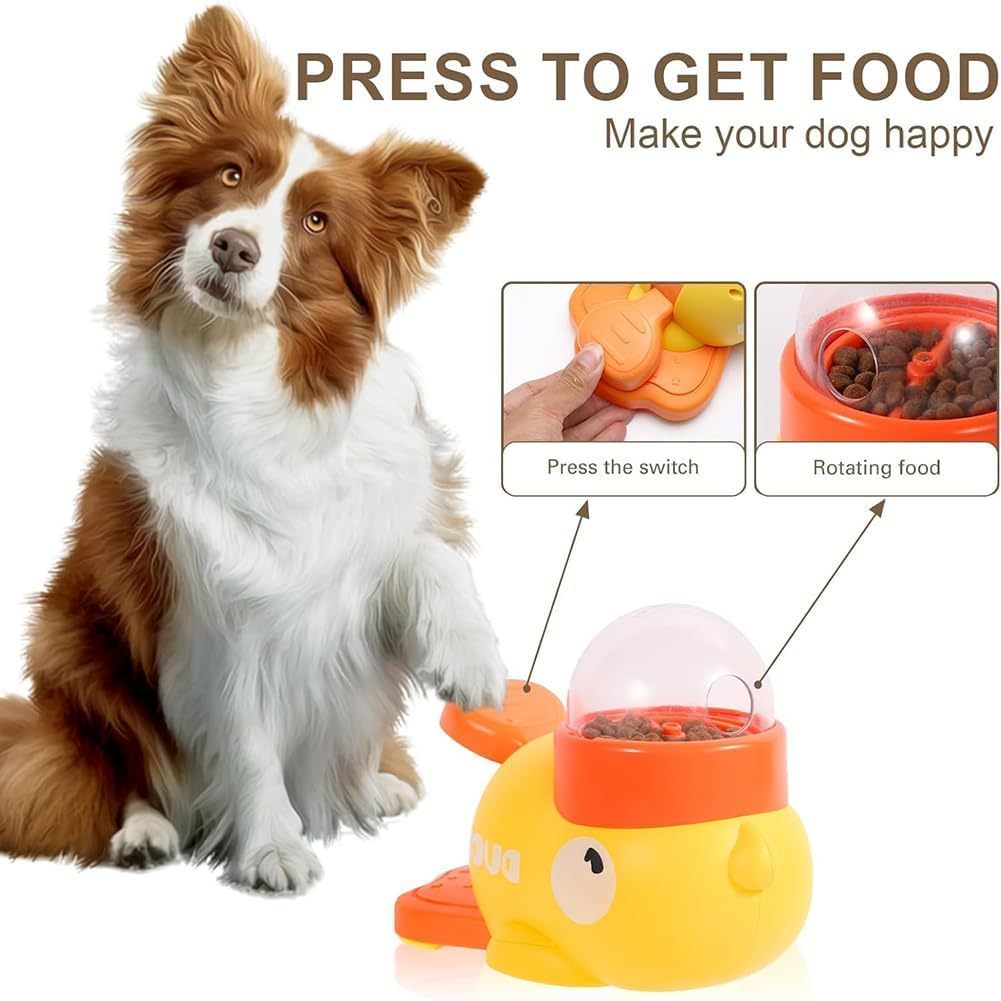 Automatic Pet Food Launcher Toy with Self Play Mode and Treat Dispenser ...