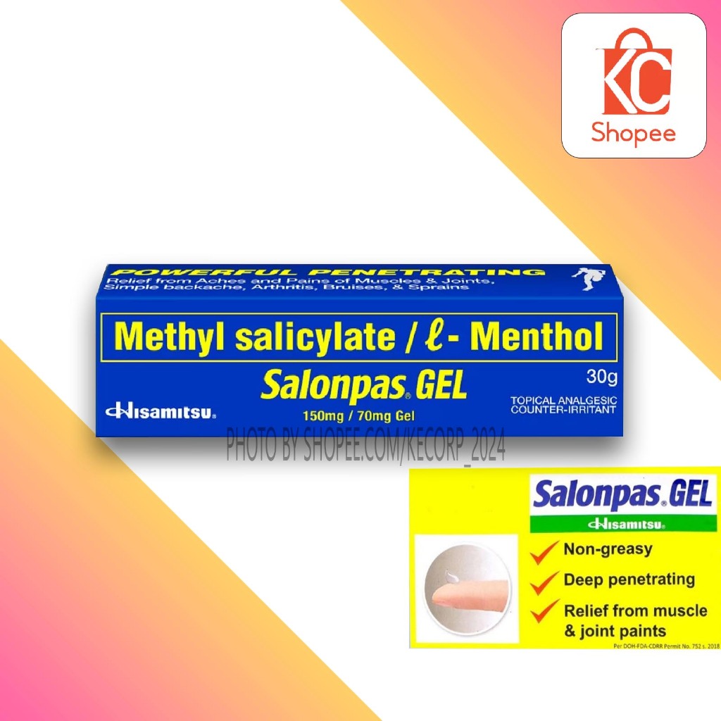 Methyl Salicylate Menthol Salompas Gel 30g _kc241207 | Shopee Philippines