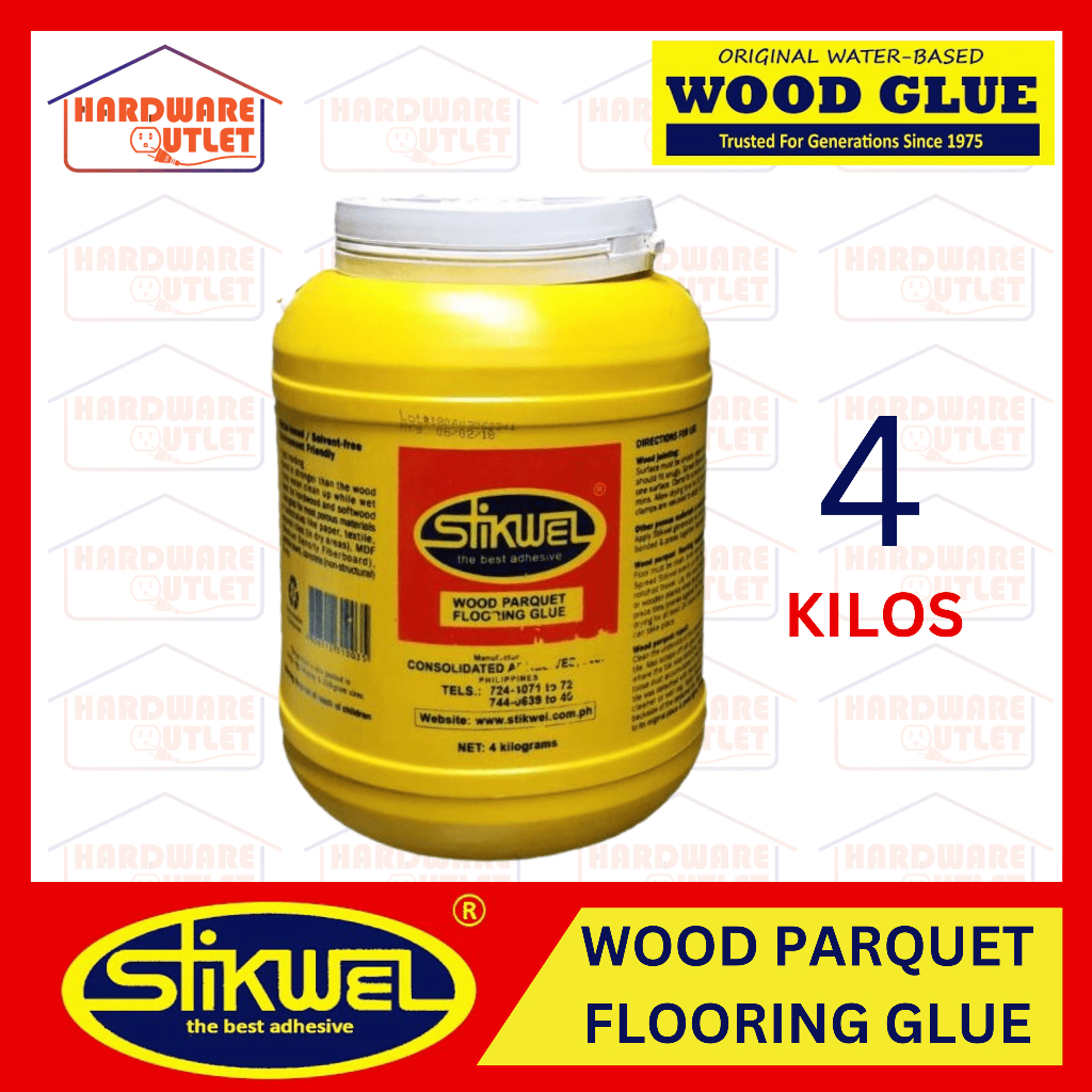 Stikwel Wood Parquet Flooring Glue Wood Glue Water Based 4 KILOS ...