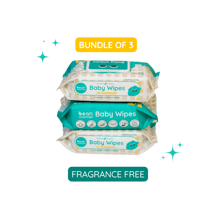 [Bundle of 3] bean Baby Wipes Fragrance Free 3 x 100 sheets | Shopee ...