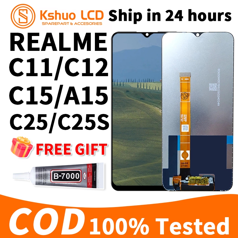 LCD For Realme C11-2020/C11-2021/C12/C15/C25/ OPPO A15/A15S/A16/A16S set full screen replacement ...