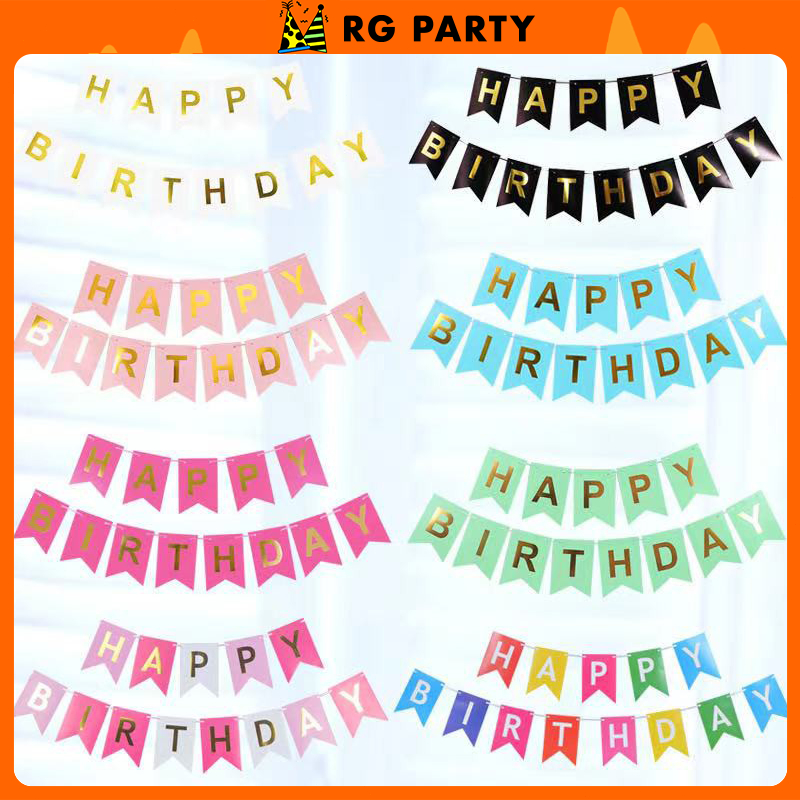 RG PARTY SHOP Happy Birthday Banner letter Party Supplies Birthday ...