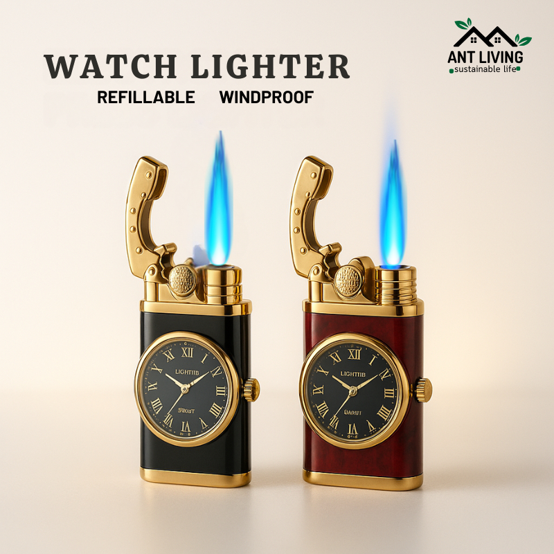 Luxury Watch Lighter for Men Refillable Butane Torch Lighter Windproof ...